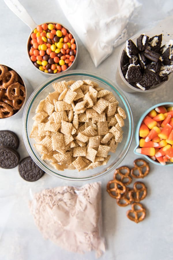 Halloween Chex Mix Muddy Buddies - House of Nash Eats