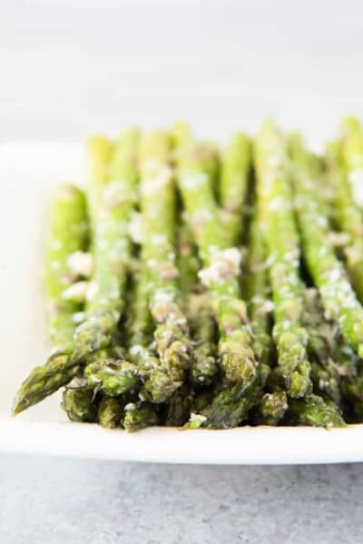 Oven Roasted Asparagus with Garlic, Parmesan, & Lemon - House of Nash Eats