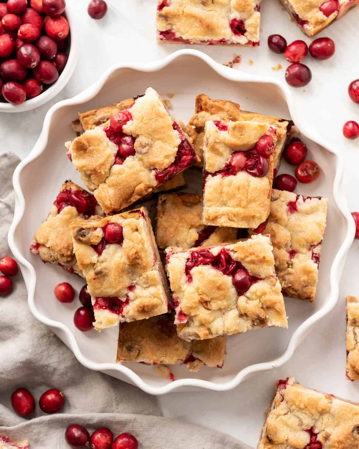 Fresh Cranberry Shortbread Bars - House of Nash Eats