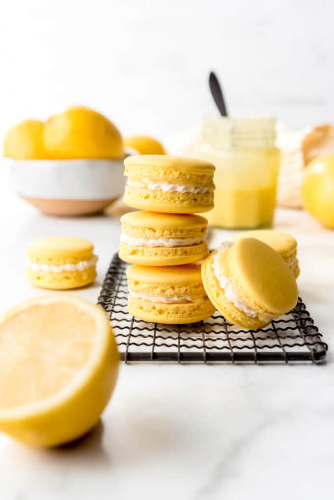 Lemon Curd Macaron Recipe - House of Nash Eats