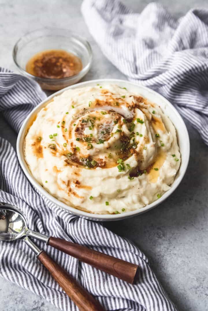 Garlic Brown Butter Mashed Potatoes - House of Nash Eats
