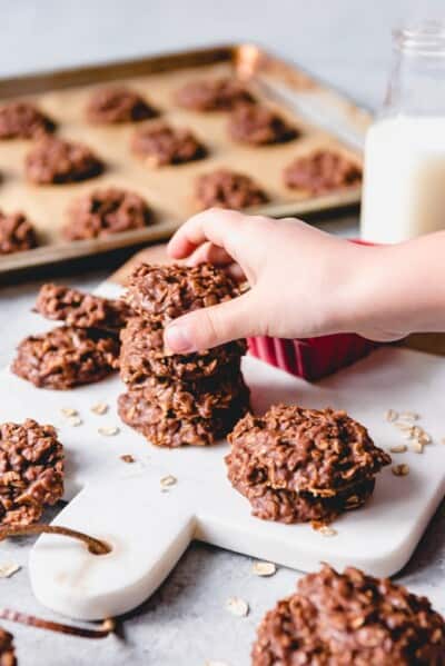 Chocolate Peanut Butter No Bake Cookies - House of Nash Eats