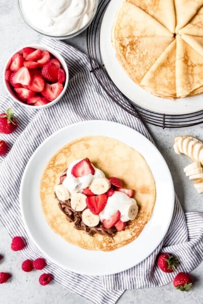 Crepes Recipe (How to Make Crepes and Filling Ideas) - House of Nash Eats