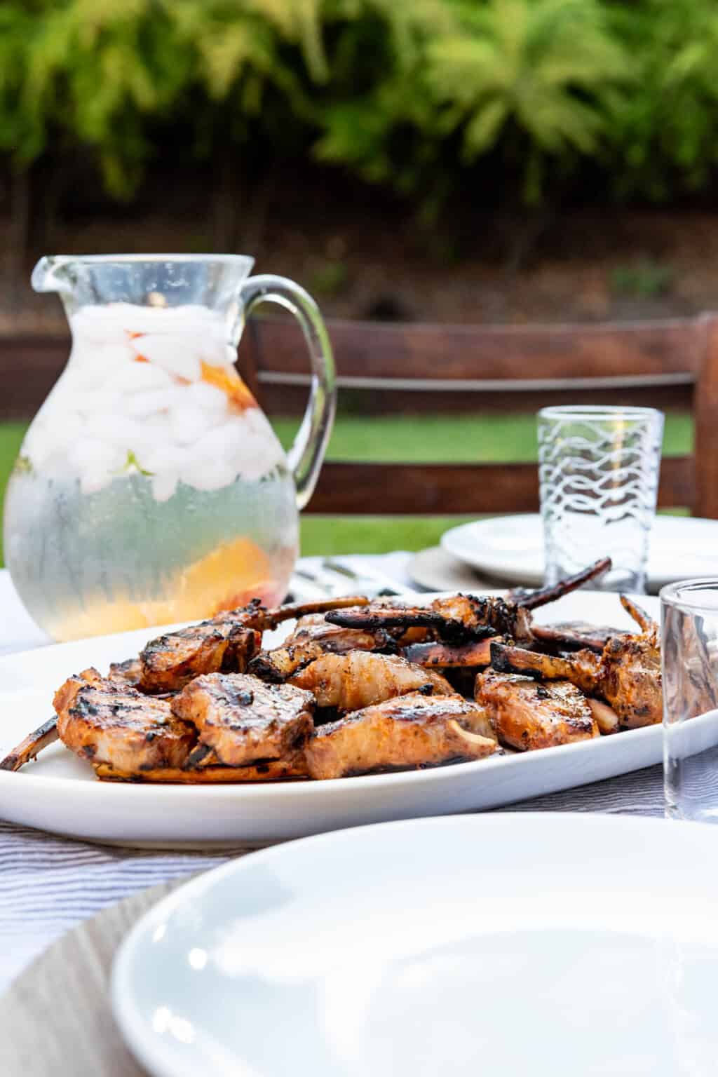 Sriracha Mayo Marinated Grilled Lamb Chops - House of Nash Eats