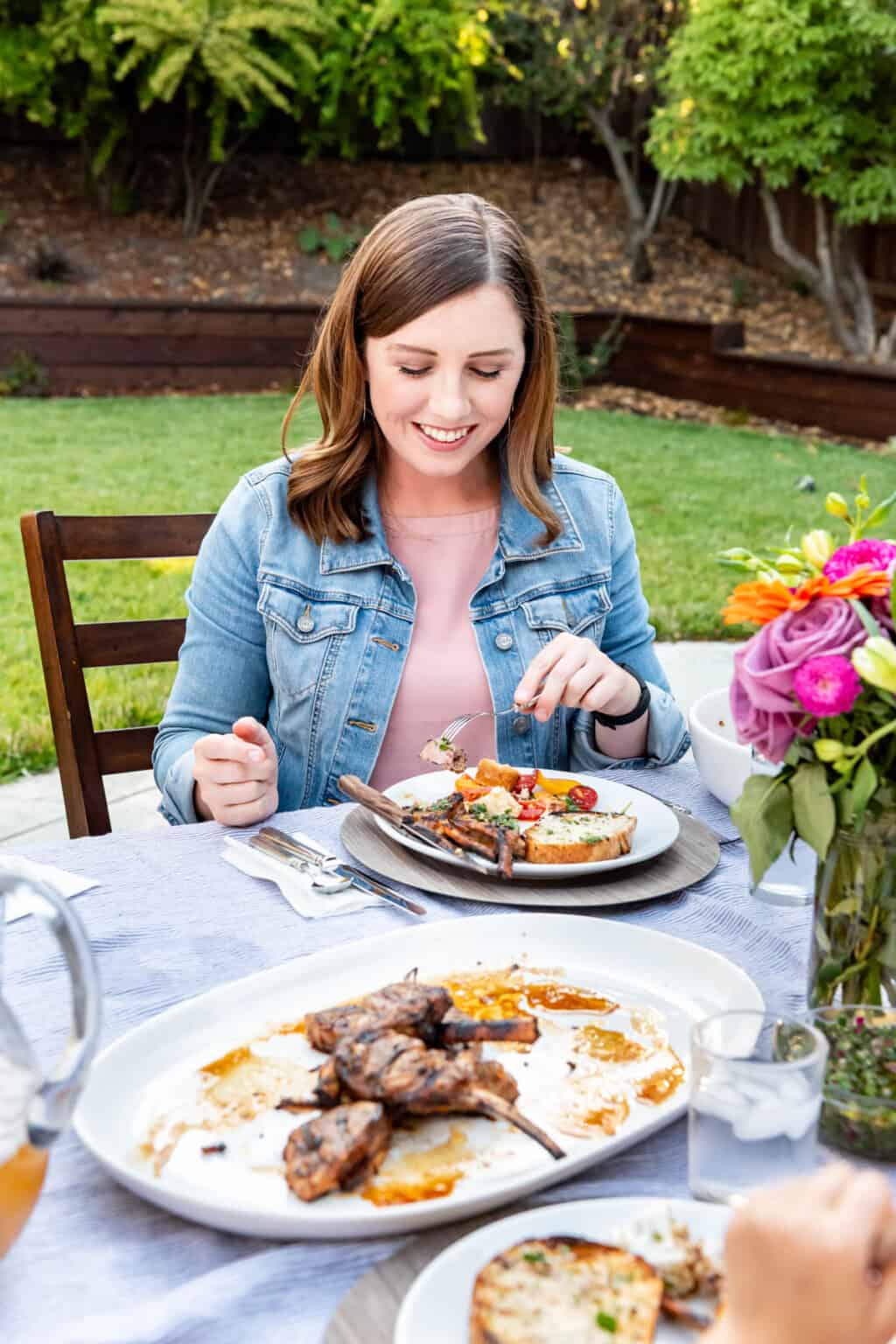 Sriracha Mayo Marinated Grilled Lamb Chops - House of Nash Eats