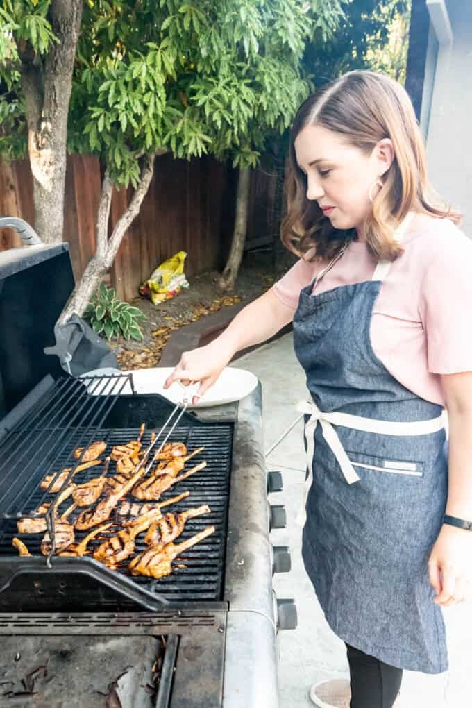 Sriracha Mayo Marinated Grilled Lamb Chops - House of Nash Eats