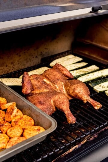 Smoked Spatchcock Chicken (Traeger) - House of Nash Eats