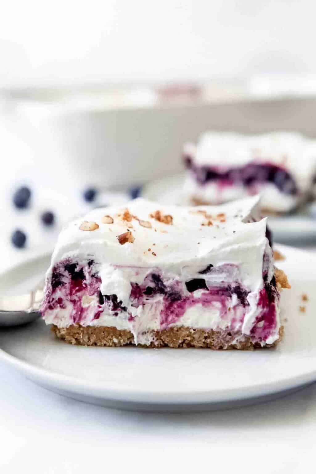 Easy No-Bake Blueberry Delight - House of Nash Eats