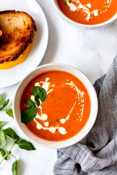 Homemade Tomato Basil Soup - House of Nash Eats