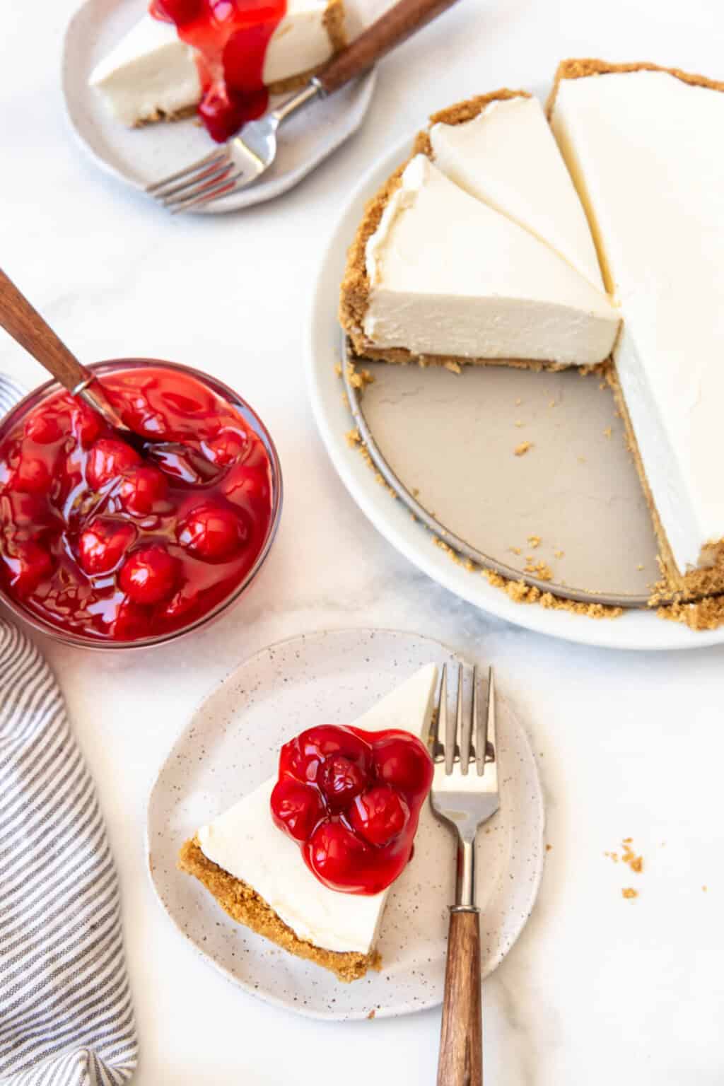 No-Bake Cheesecake Recipe (8+ Easy Topping Ideas) - House of Nash Eats