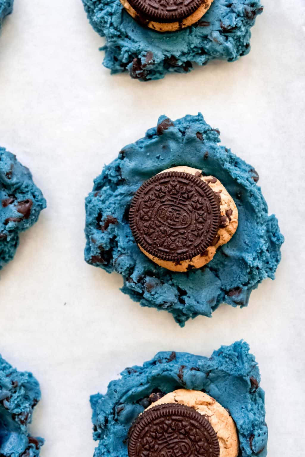 Big Blue Monster Stuffed Cookies - House of Nash Eats