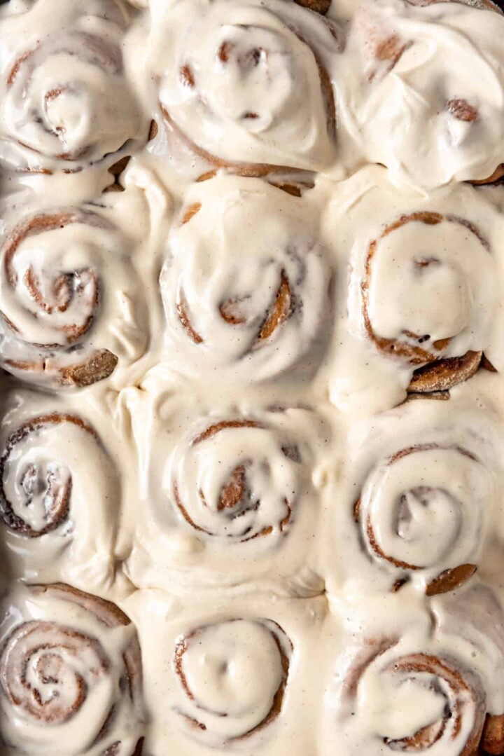 Festive Gingerbread Cinnamon Rolls - House of Nash Eats