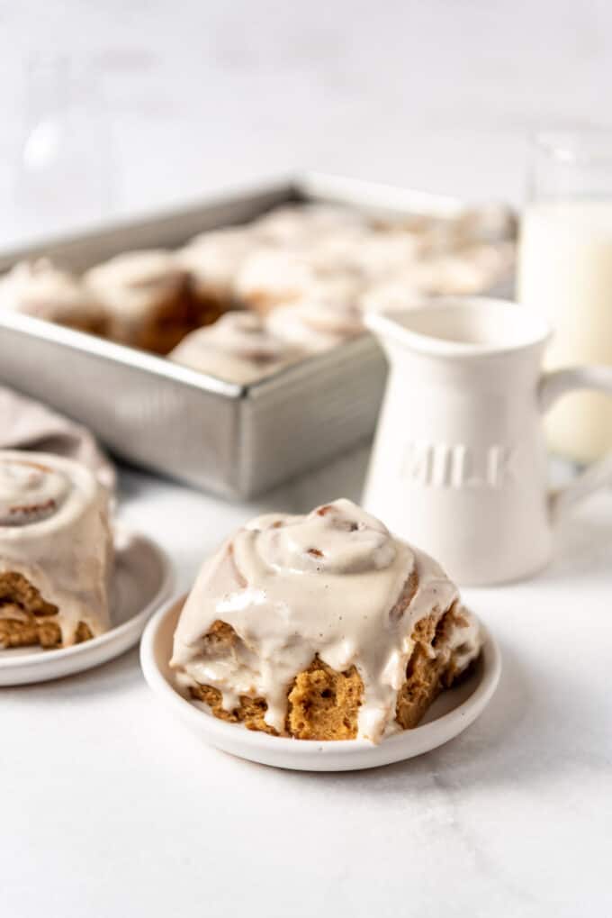 Festive Gingerbread Cinnamon Rolls - House of Nash Eats