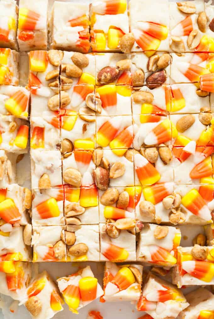 Halloween Candy Corn & Peanut Fudge - House of Nash Eats