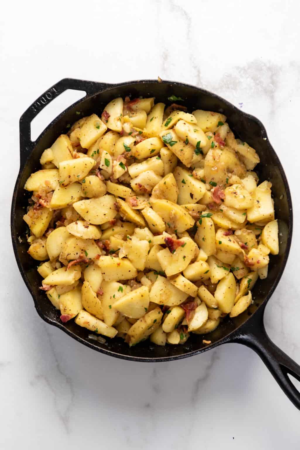 Hot German Potato Salad Recipe (No Mayo or Eggs)