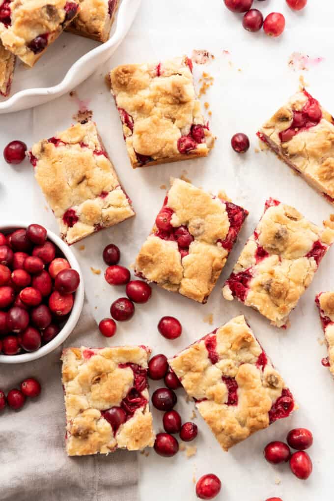 Fresh Cranberry Shortbread Bars - House of Nash Eats