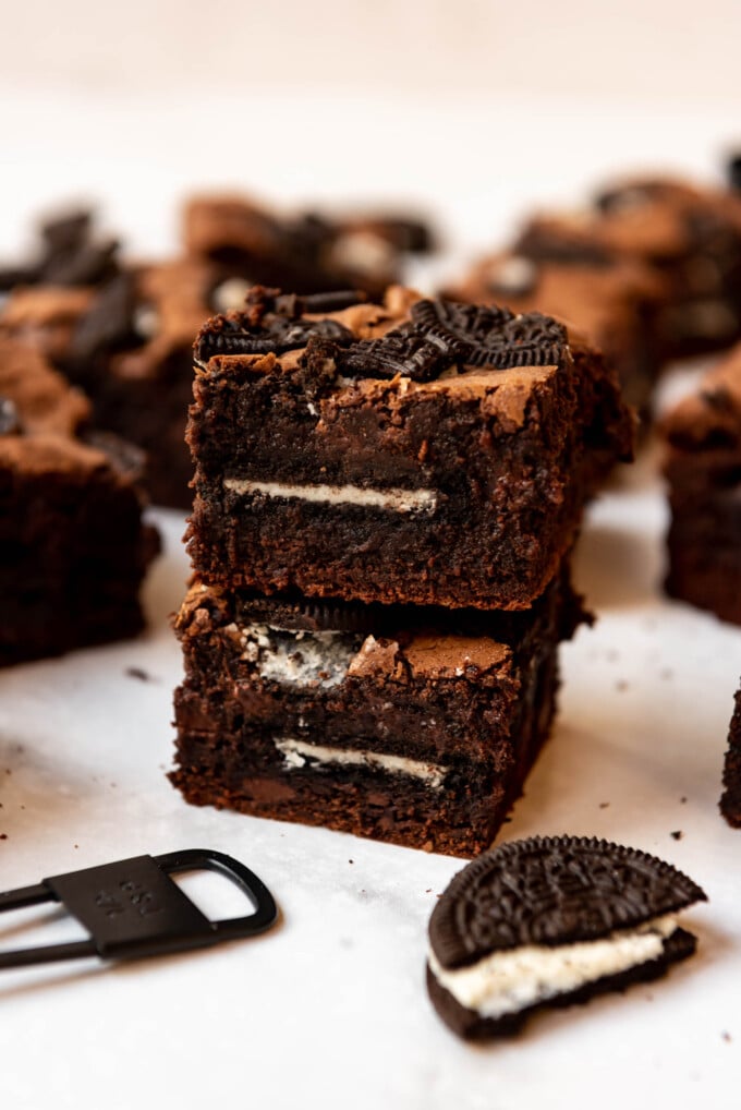Homemade Fudgy Oreo Brownies Recipe - House of Nash Eats