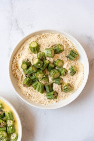 Southern Fried Okra with Cornmeal Coating - House of Nash Eats