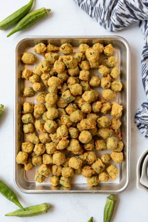 Southern Fried Okra with Cornmeal Coating - House of Nash Eats