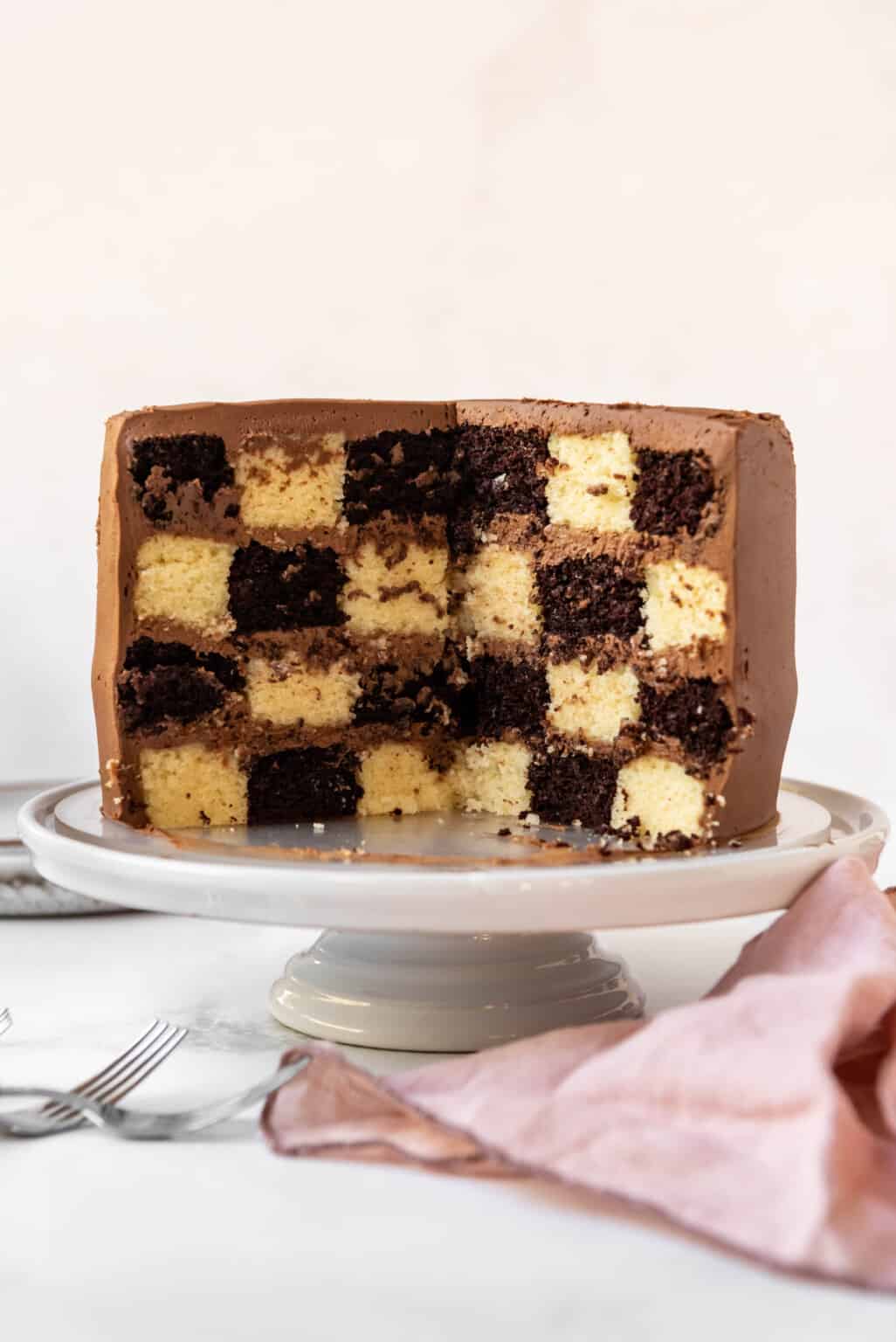 How to Make a Checkerboard Cake - House of Nash Eats