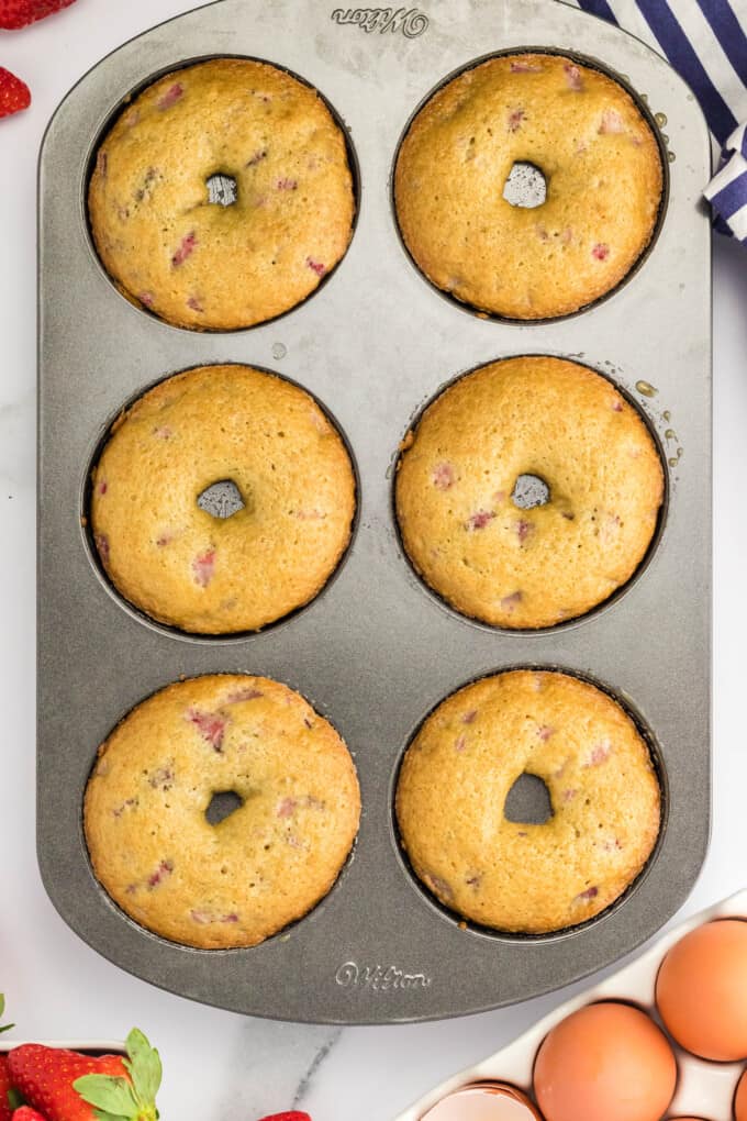 Baked Strawberry Donuts - House of Nash Eats