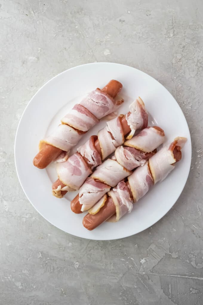 Bacon-Wrapped Hot Dogs (4 Ways)