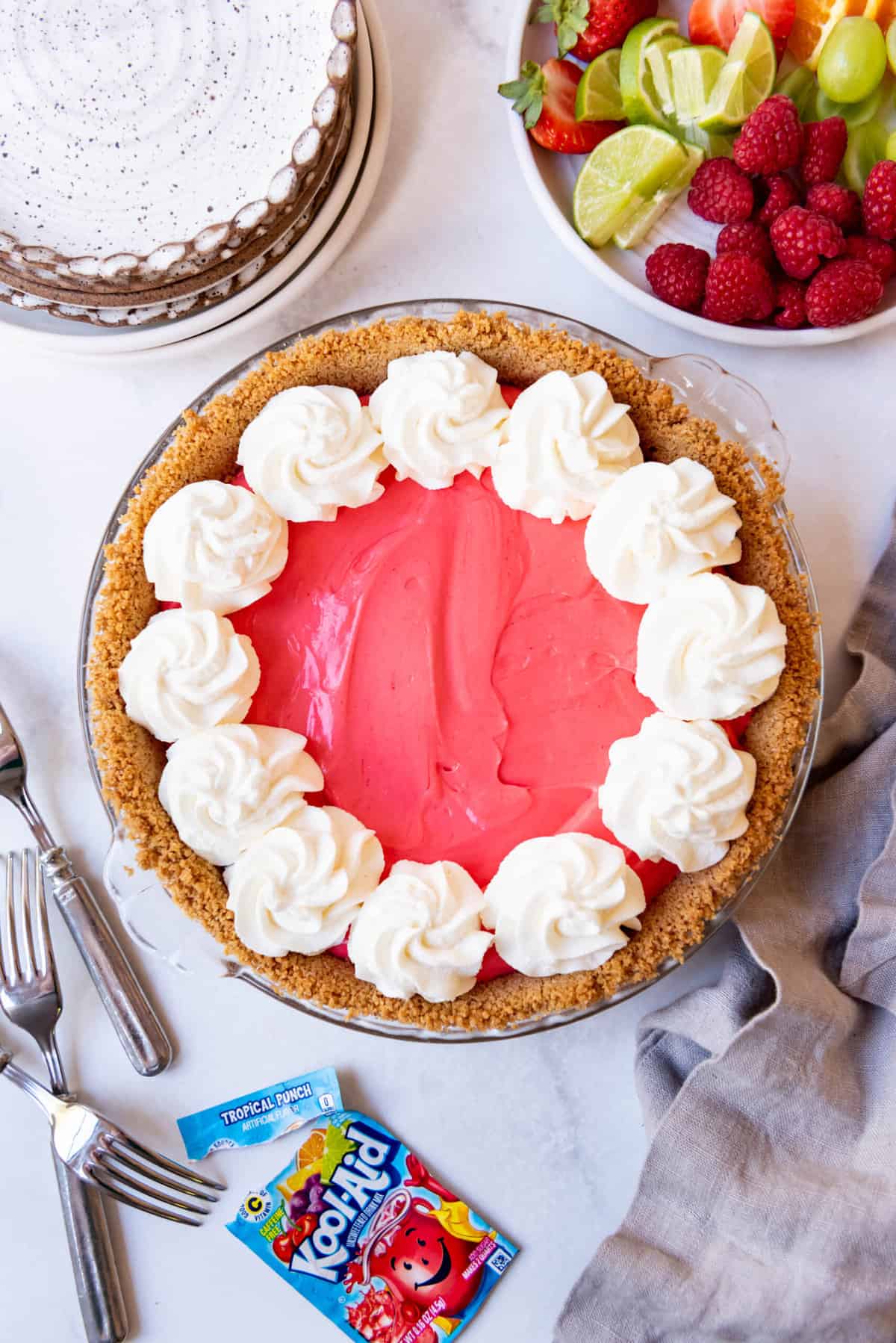 Easy No-Bake Kool-Aid Pie (any flavor!)
