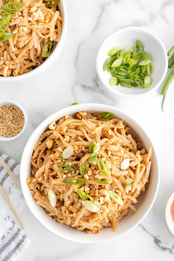Easy Thai Peanut Sauce Noodles - House of Nash Eats