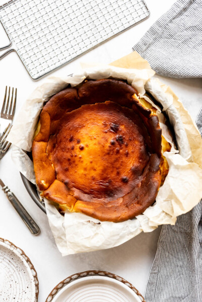 Easy Basque Burnt Cheesecake - House of Nash Eats