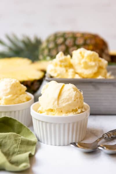 Homemade Pineapple Ice Cream Recipe - House of Nash Eats