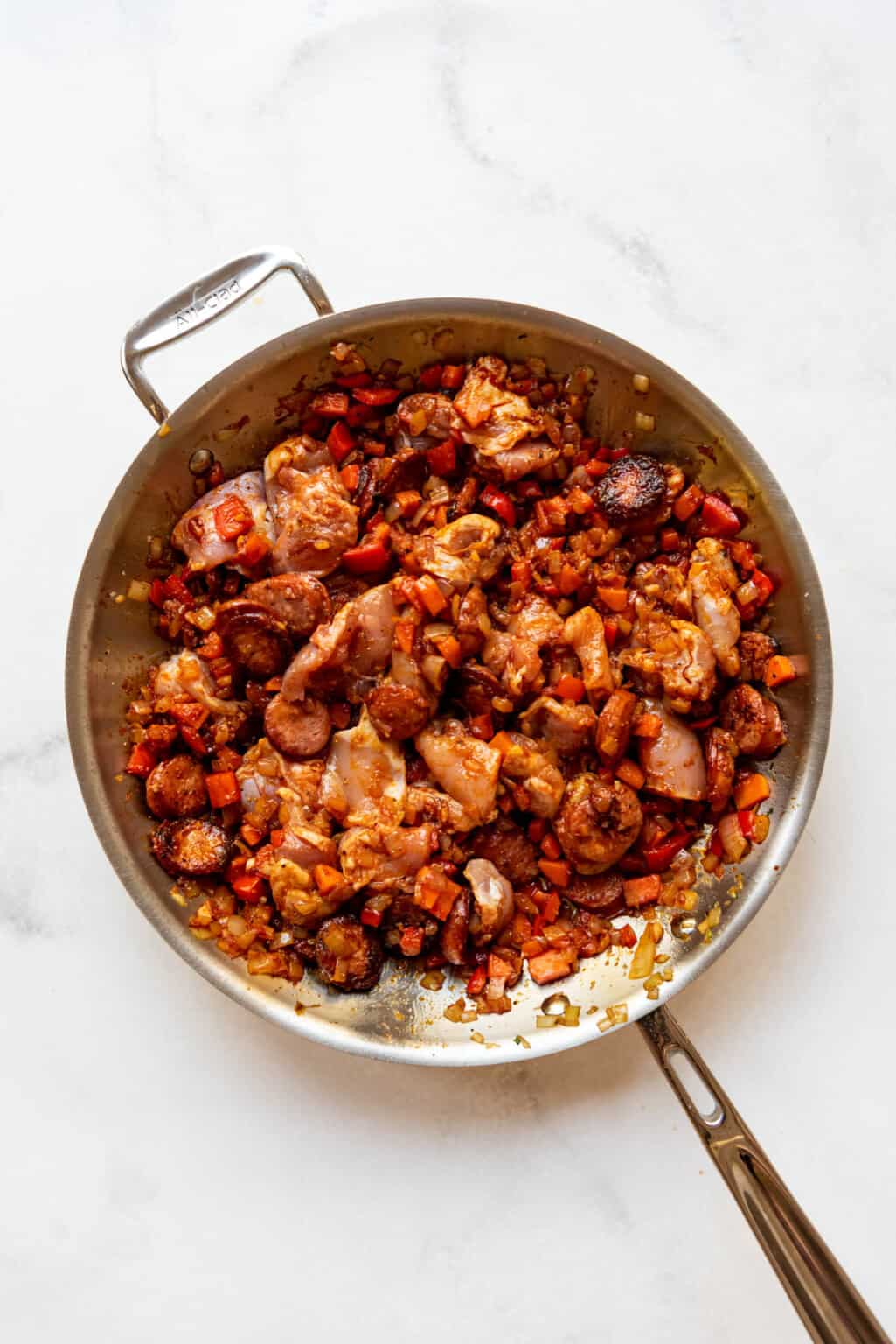 Spanish Paella Recipe (Seafood, Chicken, & Chorizo)