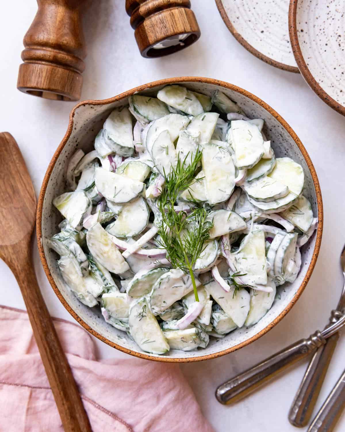 Creamy German Cucumber Salad - House of Nash Eats