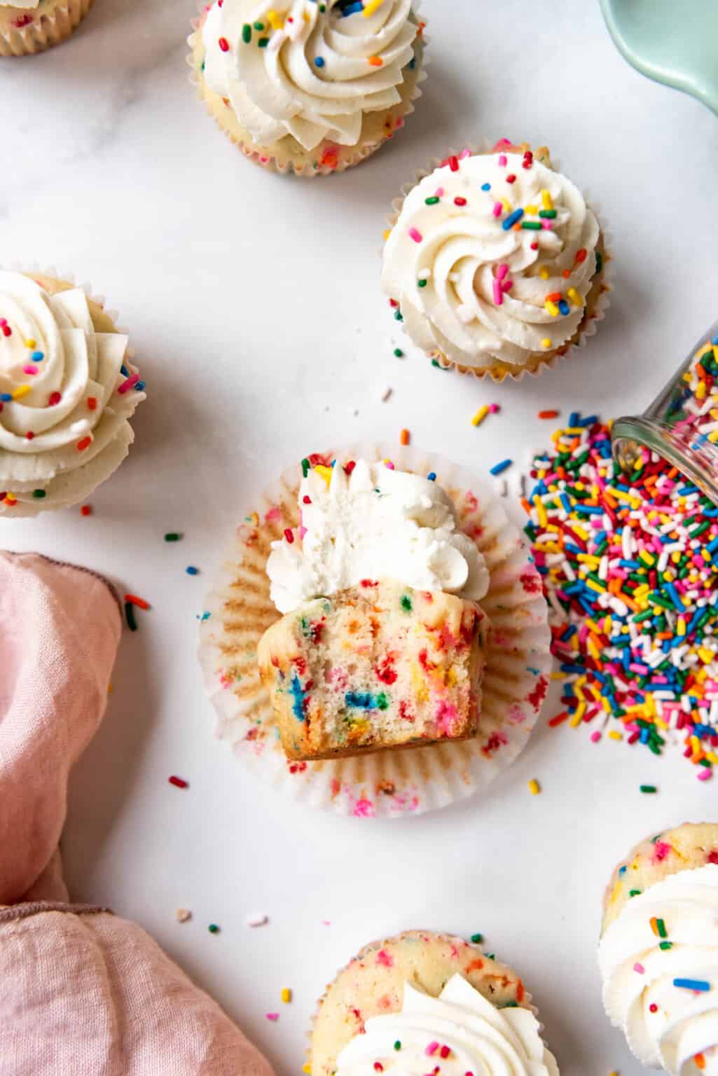 Fluffy Funfetti Cupcakes (from Scratch) - House of Nash Eats