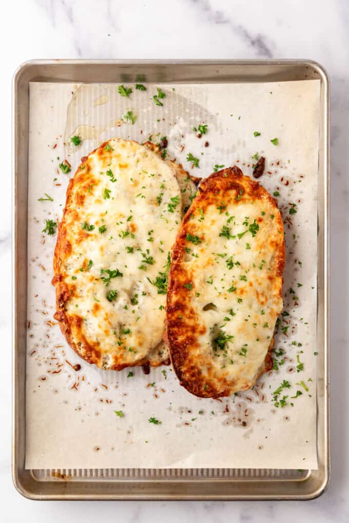 Cheesy Mozzarella Garlic Bread - House of Nash Eats