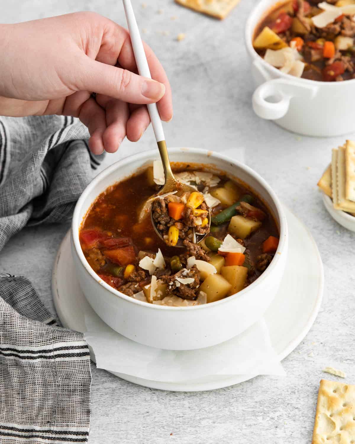 Old-Fashioned Vegetable Beef Soup - House of Nash Eats