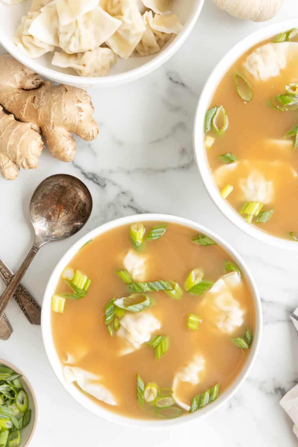 Homemade Wonton Soup - House of Nash Eats