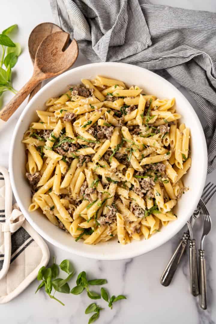 Creamy Italian Sausage Pasta - House of Nash Eats