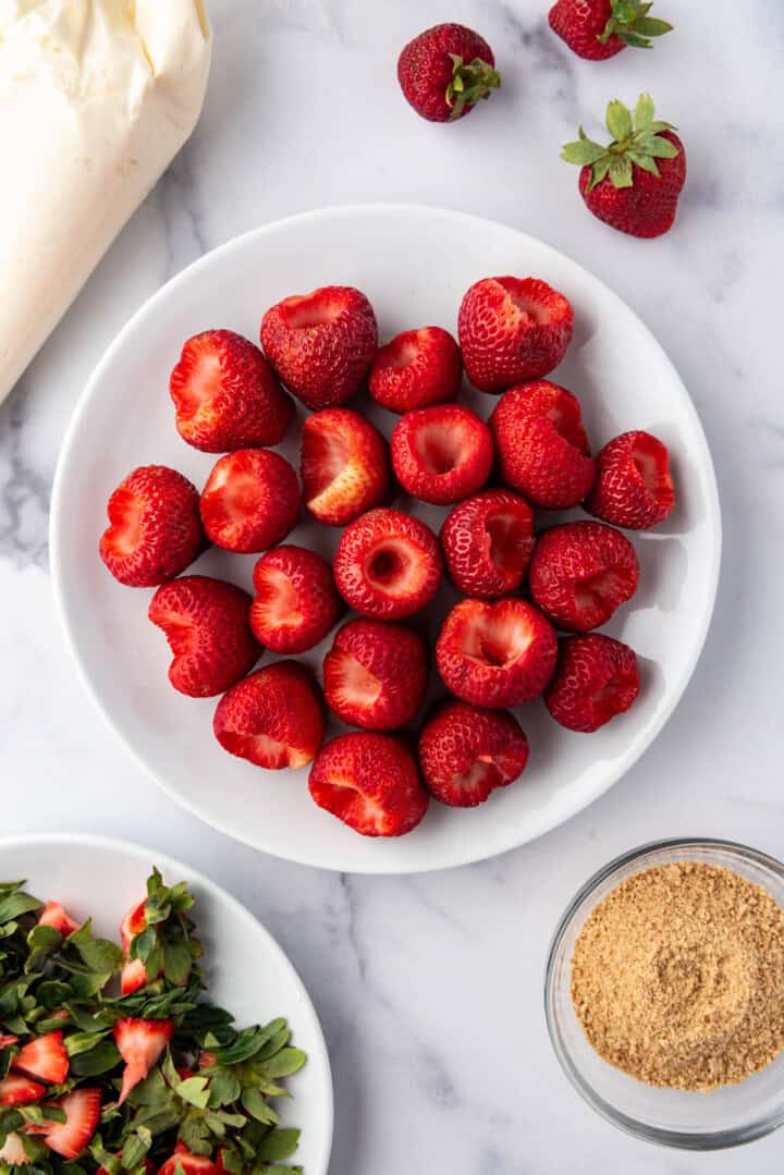 Cheesecake Stuffed Strawberries - House of Nash Eats