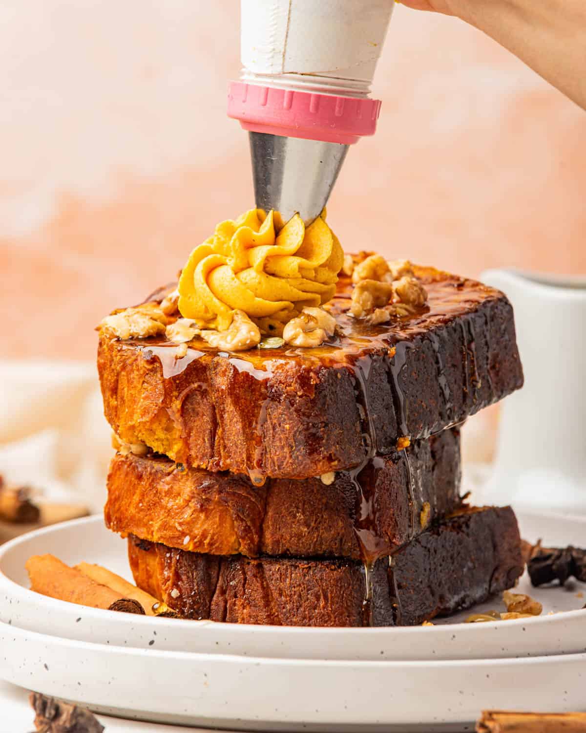 Pumpkin French Toast with Whipped Pumpkin Butter - House of Nash Eats