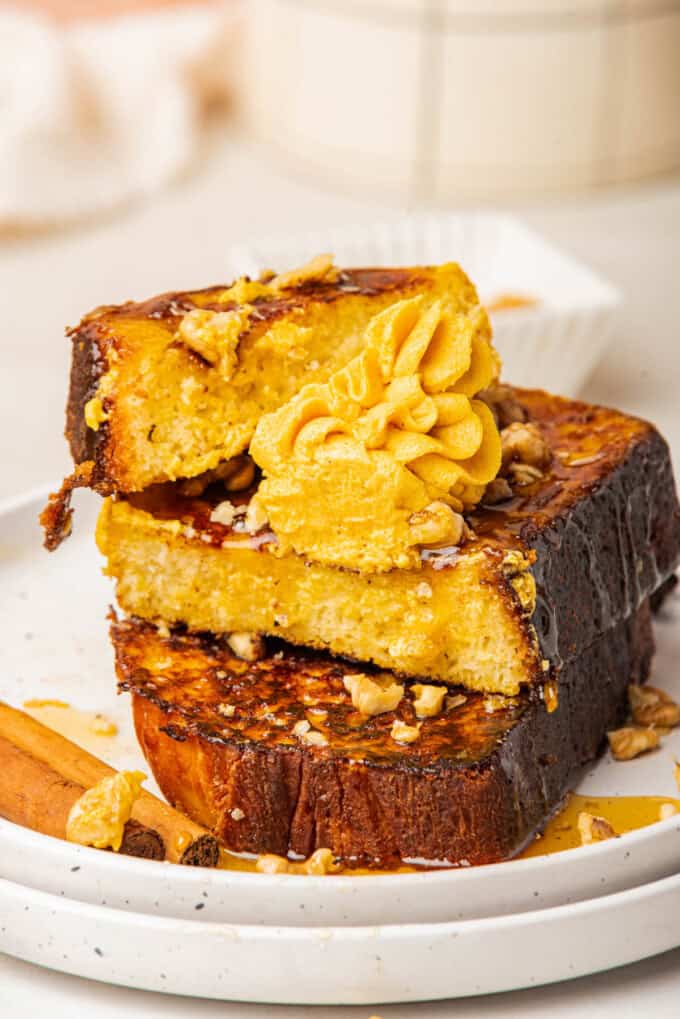 Pumpkin French Toast with Whipped Pumpkin Butter - House of Nash Eats