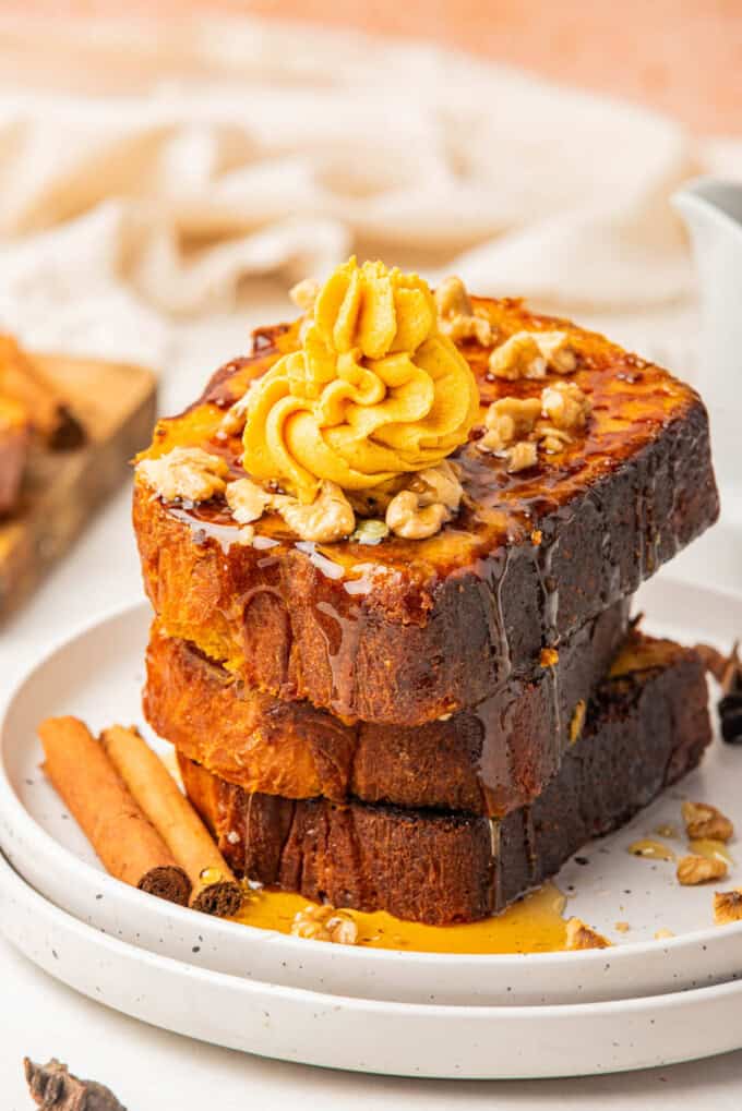 Pumpkin French Toast with Whipped Pumpkin Butter - House of Nash Eats