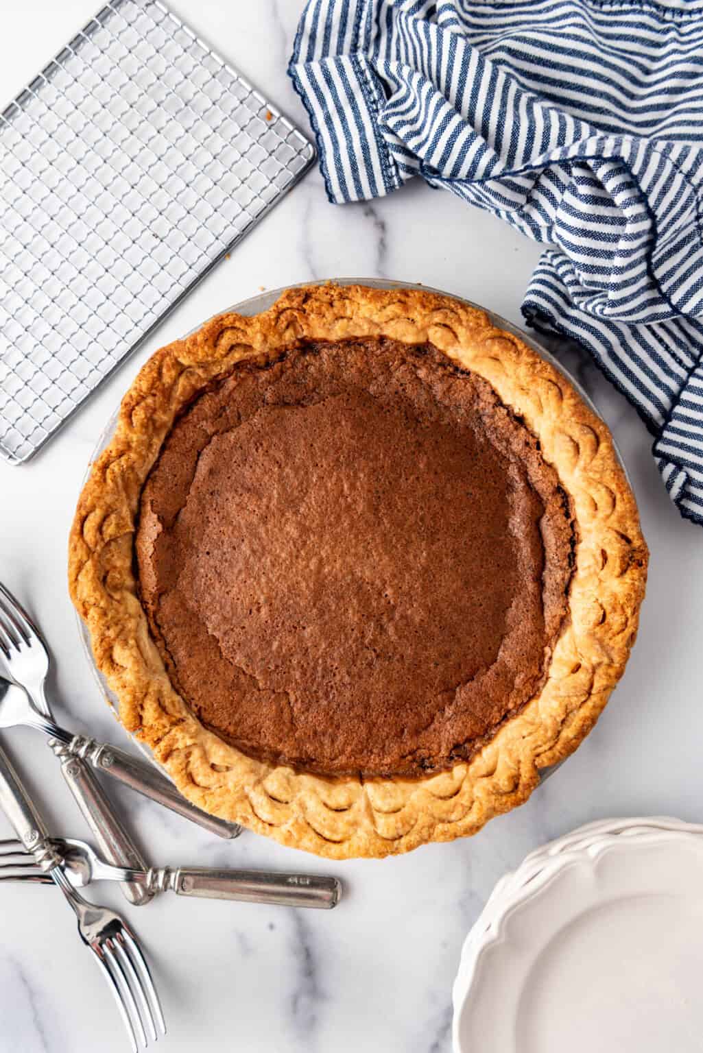 Chocolate Chess Pie (So Good!) - House of Nash Eats