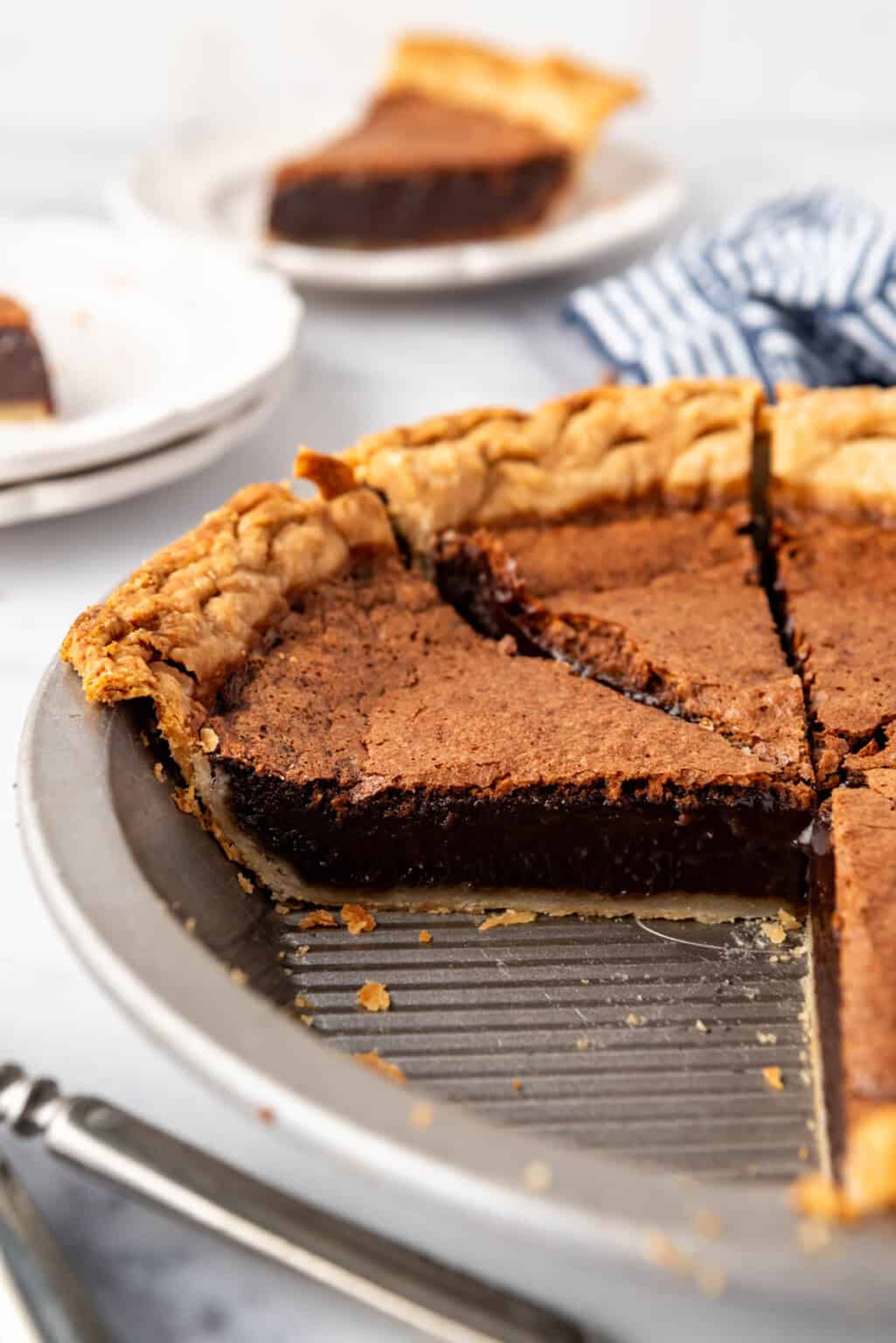 Chocolate Chess Pie (So Good!) - House of Nash Eats