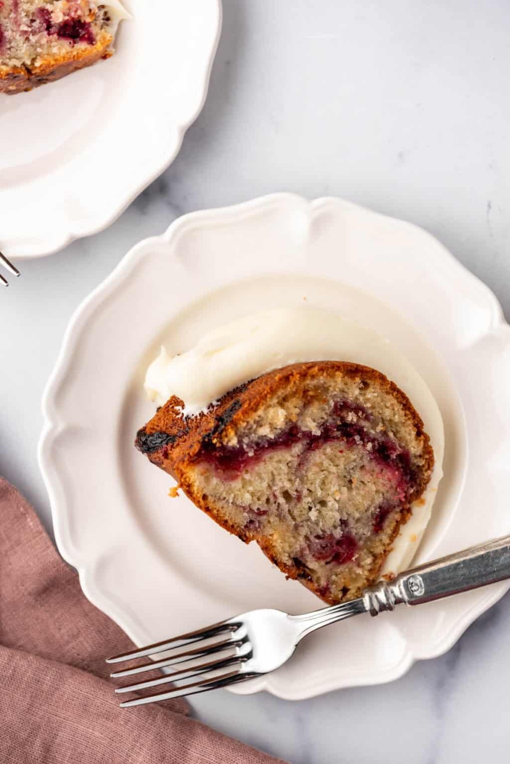 Raspberry White Chocolate Bundt Cake - House of Nash Eats