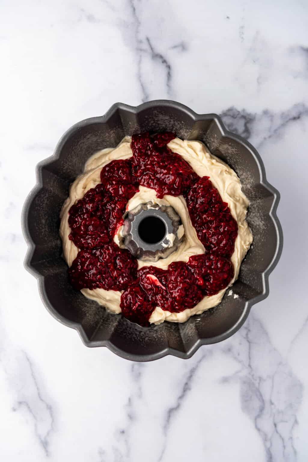 Raspberry White Chocolate Bundt Cake - House of Nash Eats