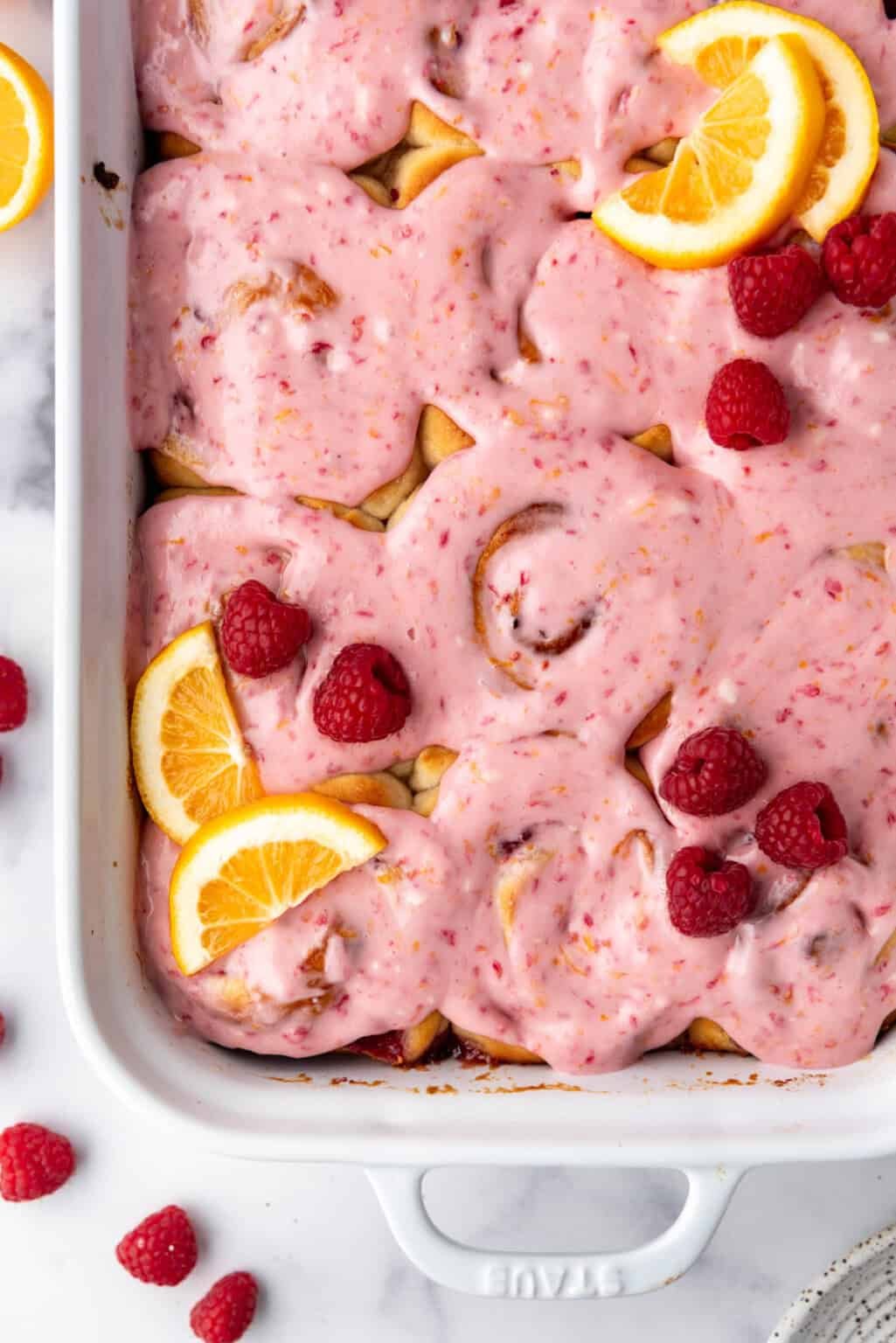 Lemon Raspberry Sweet Rolls - House of Nash Eats