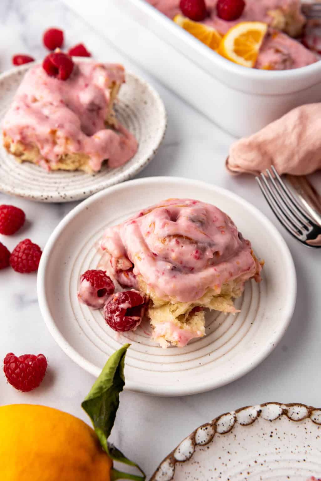 Lemon Raspberry Sweet Rolls - House of Nash Eats