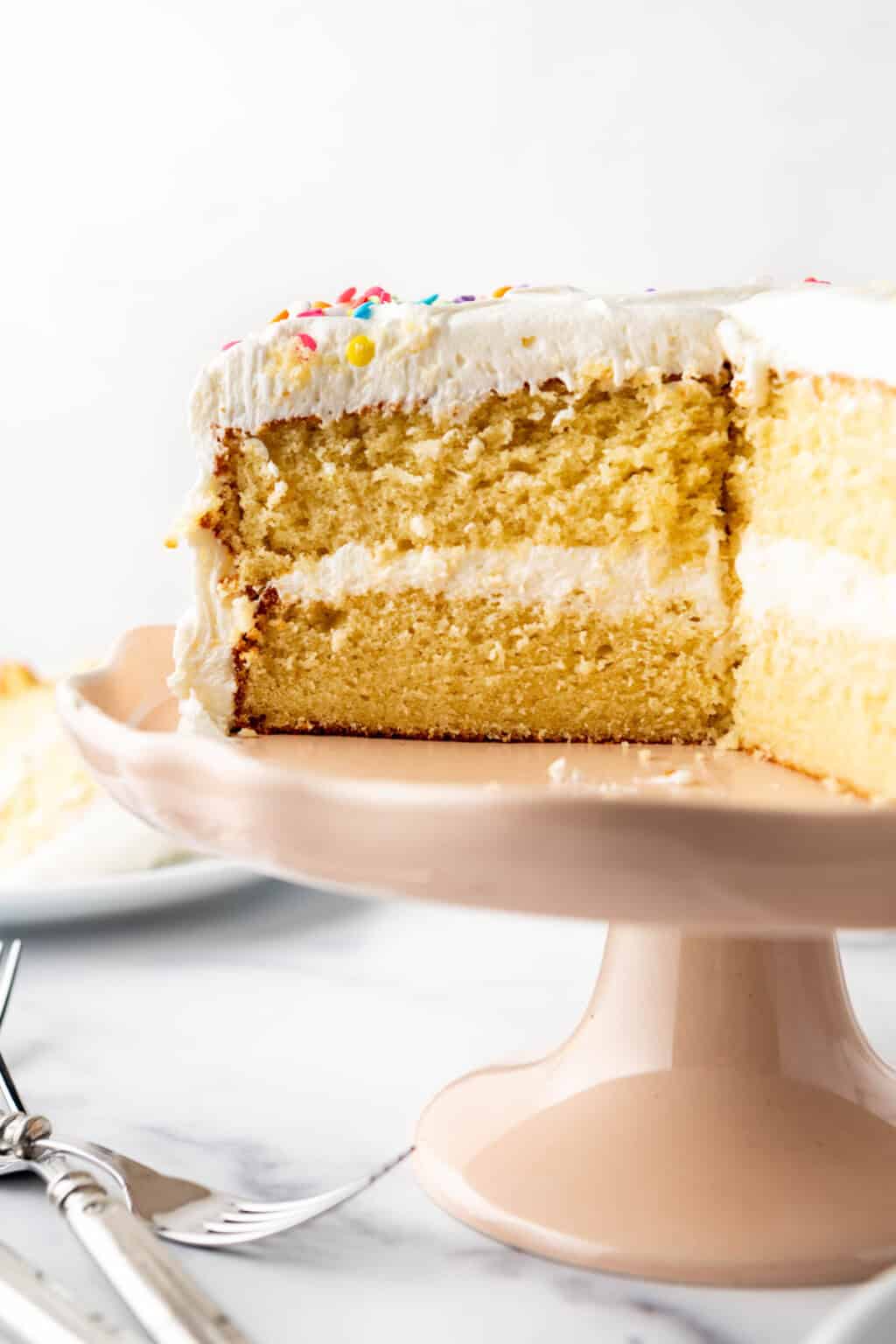 Perfect Vanilla Cake (from scratch!) - House of Nash Eats