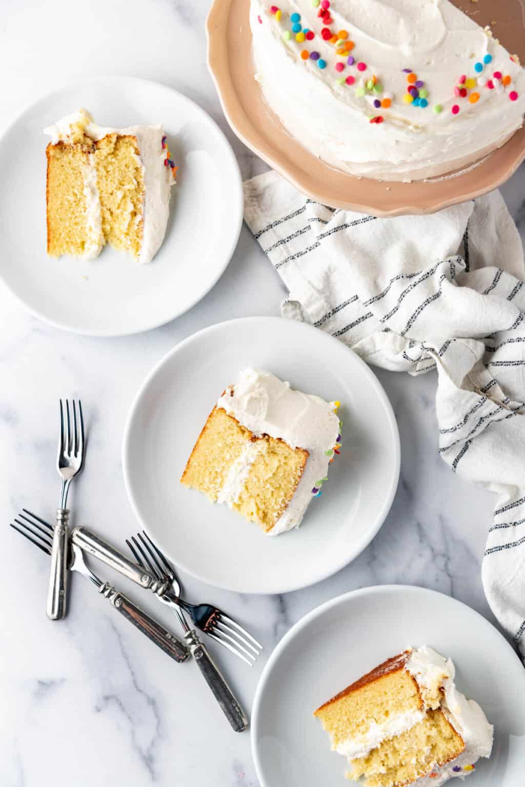 Perfect Vanilla Cake (from scratch!) - House of Nash Eats