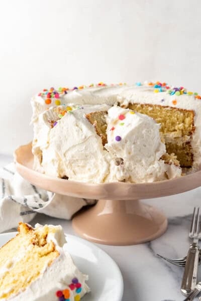 Perfect Vanilla Cake (from scratch!) - House of Nash Eats